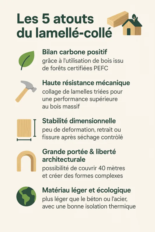 Poutre Lamellé Collé : Résistance Mécanique, Dimensions Sur Mesure, Essences épicéa/sapin. Bois ...